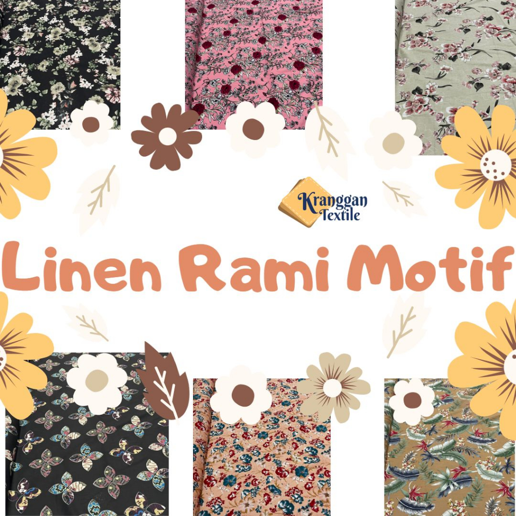 Jual Bahan Kain Linen Rami Motif Premium Lebar 150cm | Shopee Indonesia