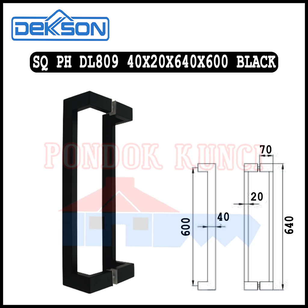 Jual Pull Handle Pintu Dekkson Hitam Matt Black Deluxe SQ 809 ...