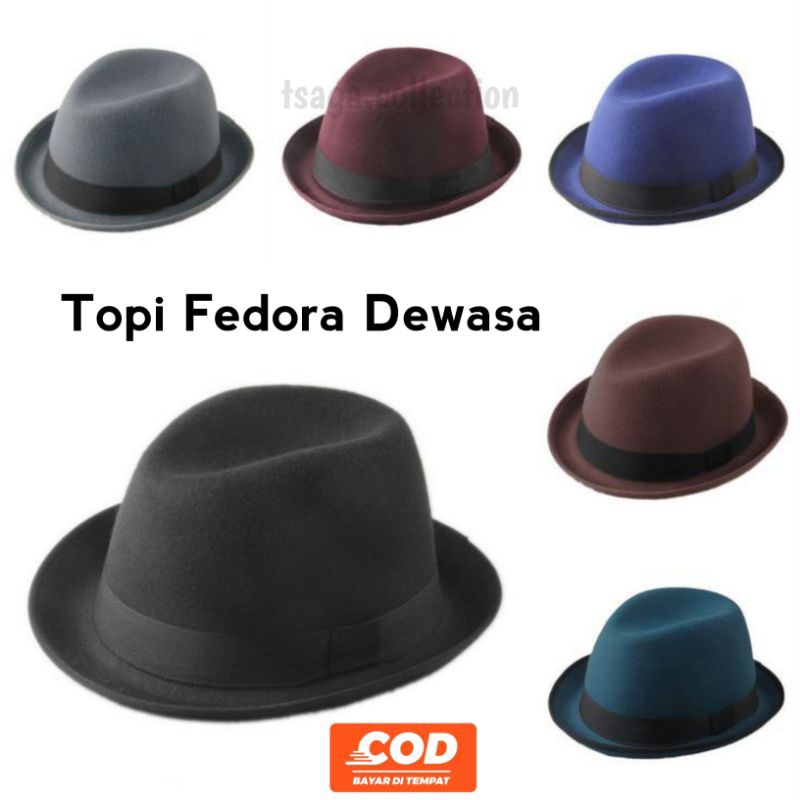 Jual Topi Fedora Laken Dewasa | Fedora Hat | Shopee Indonesia