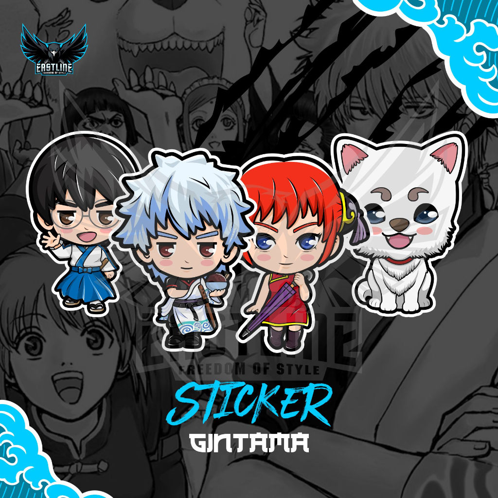 Jual Stiker Anime Karakter Lucu Chibi Gintama Bahan Vinyl Laminasi Doff ...