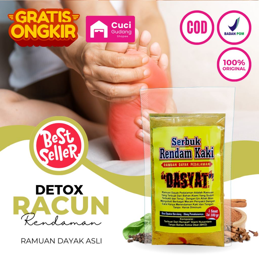 Jual Serbuk Rendam Terapi Kaki Herbal Ramuan Dayak Obat Kaki Bengkak ...