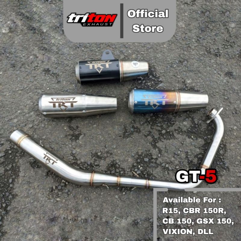 Jual TRITON EXHAUST Knalpot Racing GSX 150, CBR 150R, CB 150R, R15 V2 ...