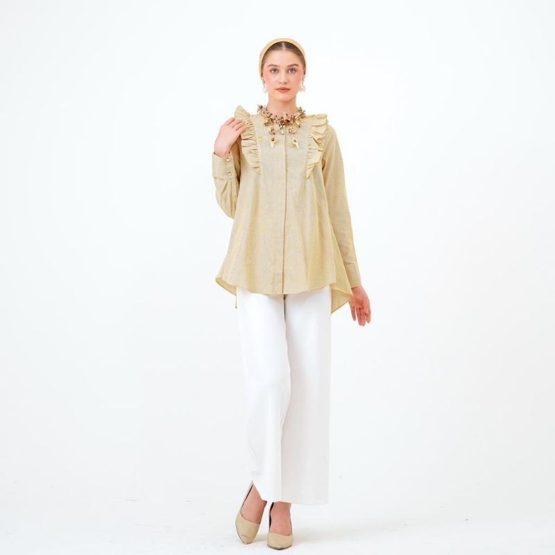 Jual Taqi Top Mustard By Yesa Collection | Shopee Indonesia