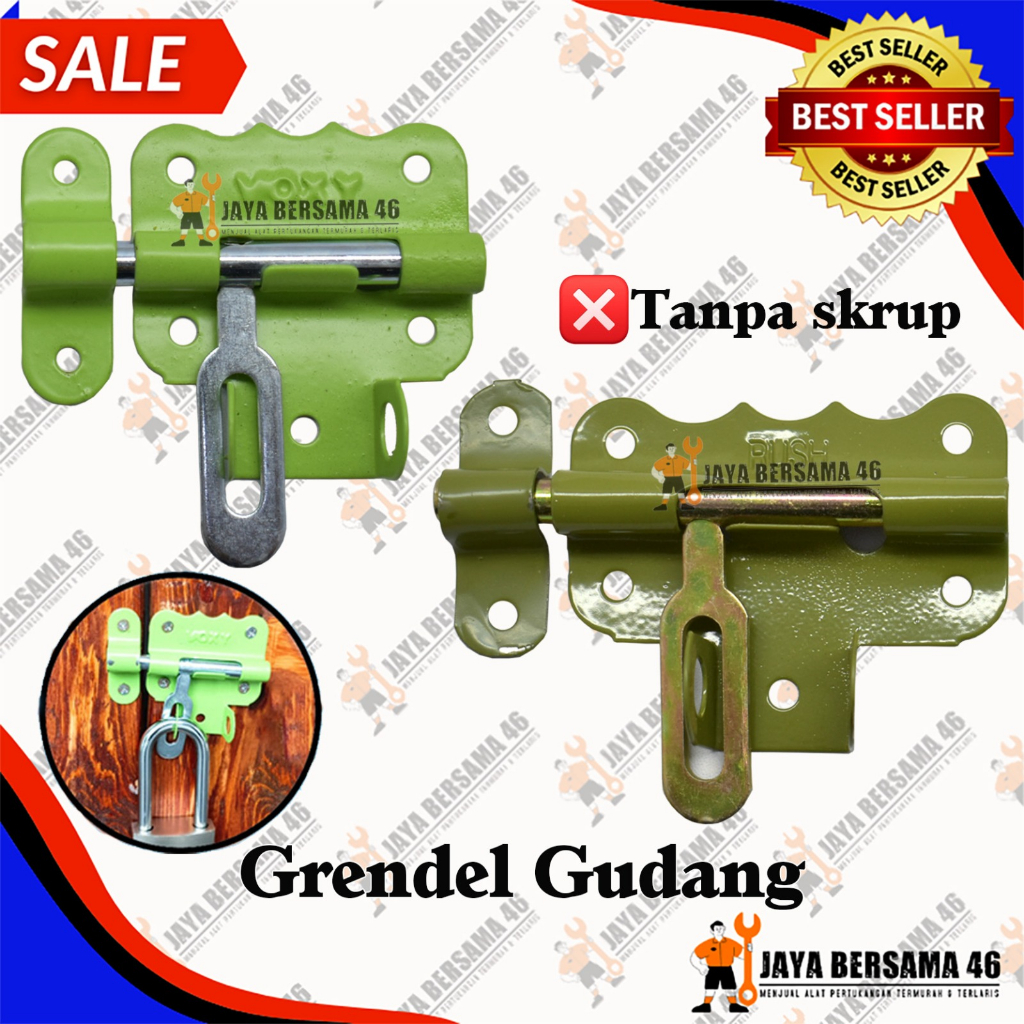 Jual GRENDEL GUDANG GEMBOK / GRENDEL SLOT PINTU GUDANG JENDELA ...