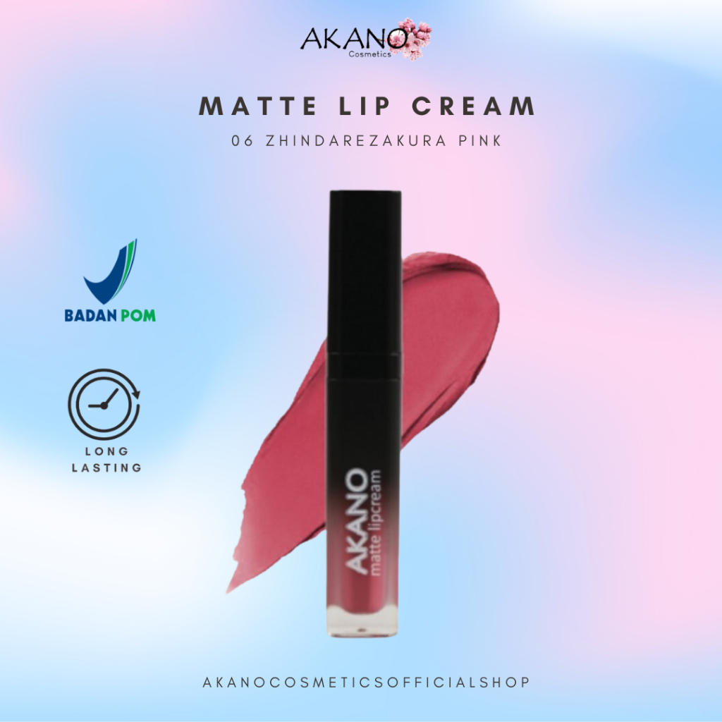 Jual AKANO Cosmetics - 06 Zhindarezakura Pink Matte Lip Cream | Shopee ...