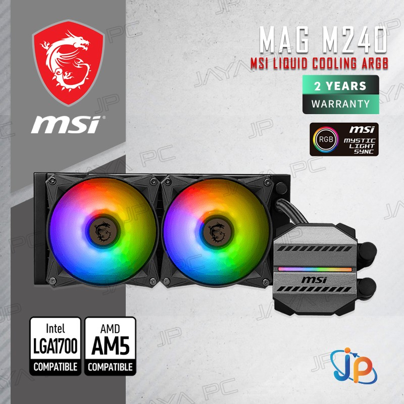 Jual MSI MAG CORELIQUID M240 ARGB - CPU Cooler Liquid Fan | Shopee Indonesia