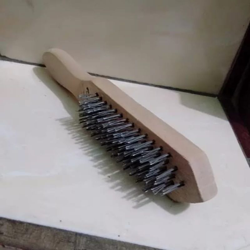 Jual SIKAT KAWAT KASAR 6 BARIS SIKAT BAJA WIRE BRUSH | Shopee Indonesia