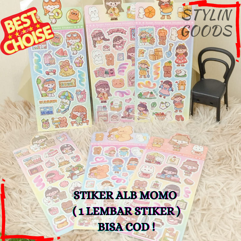 Jual STIKER ALB MOMO (1 LEMBAR STIKER ) / STIKER TEMPEL TERMURAH MOTIF ...