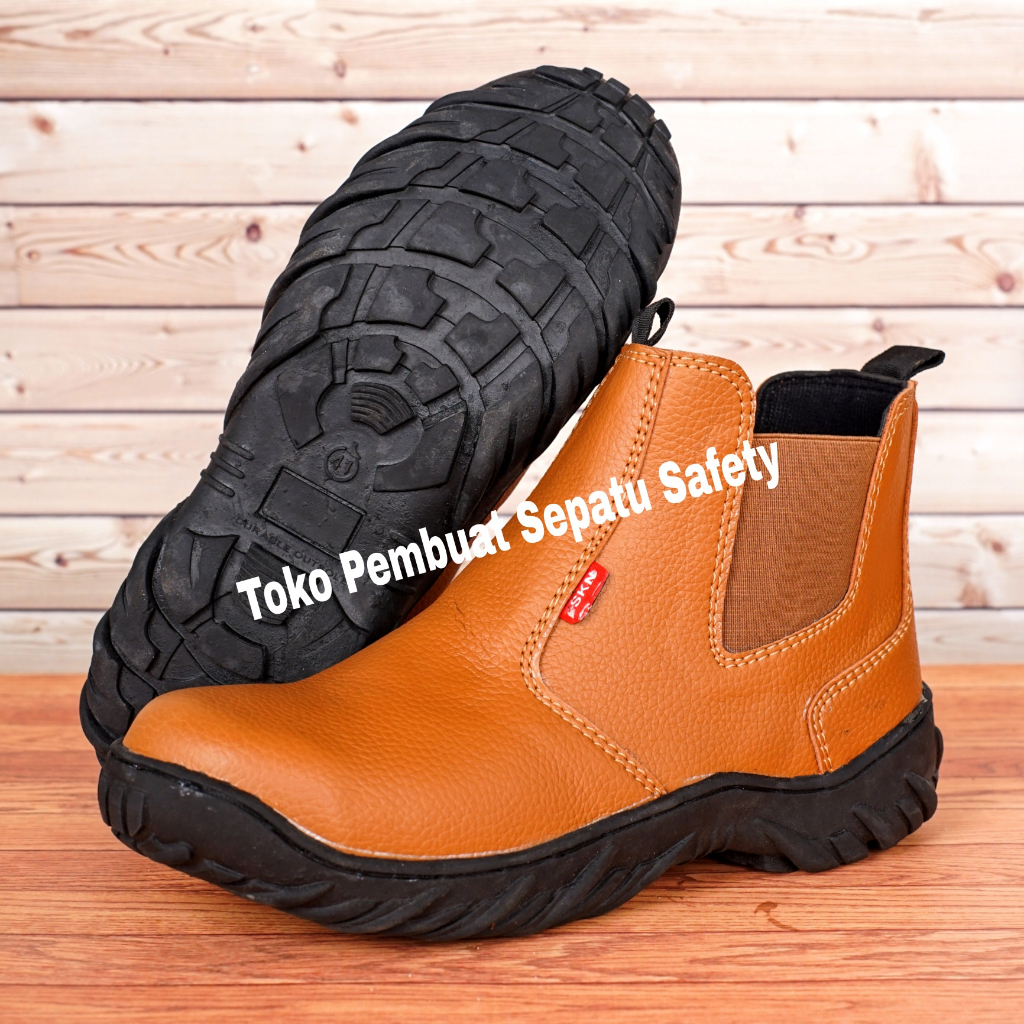 Jual Sepatu Safety ujung Besi king Skn Kulit Sapi Asli terlaris Sepatu ...