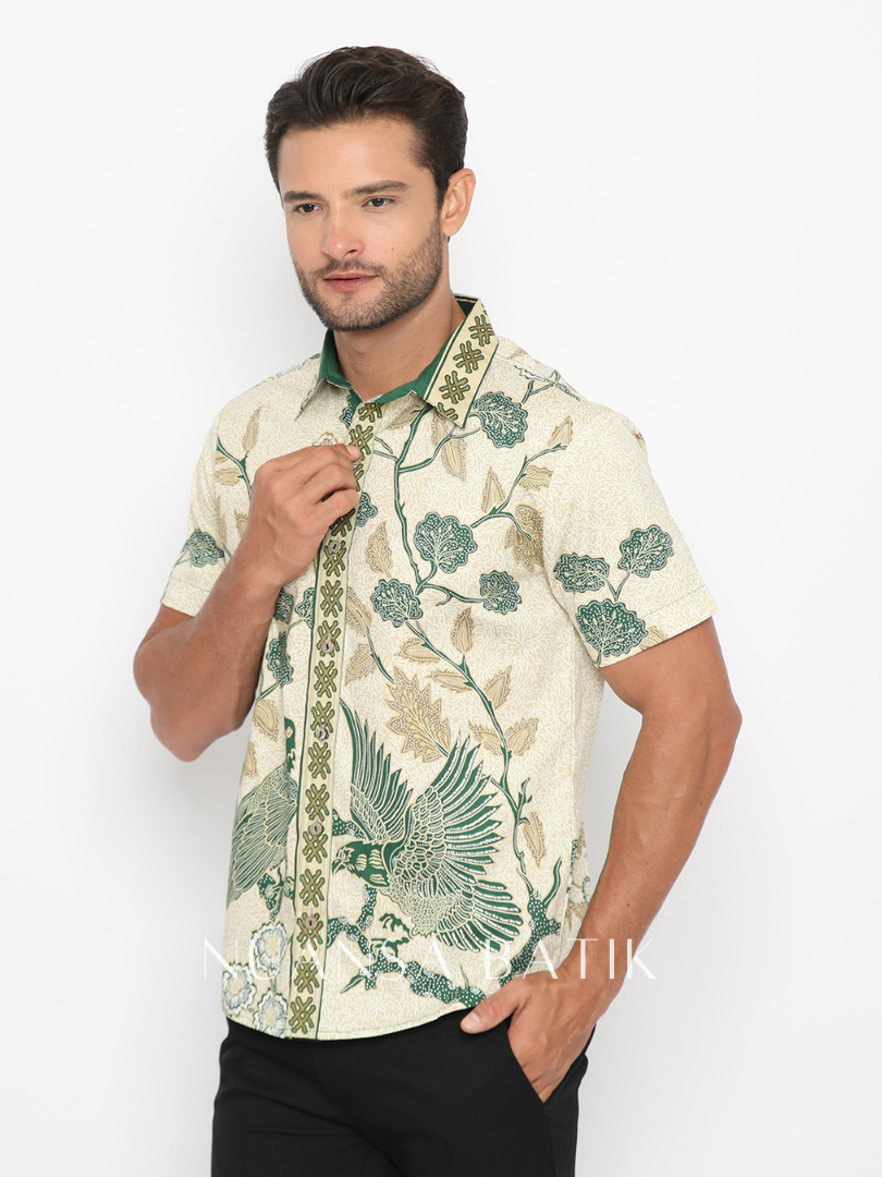 Jual Nuansa Batik Hem Batik Pria Lengan Pendek Bahan Katun Stretch ...
