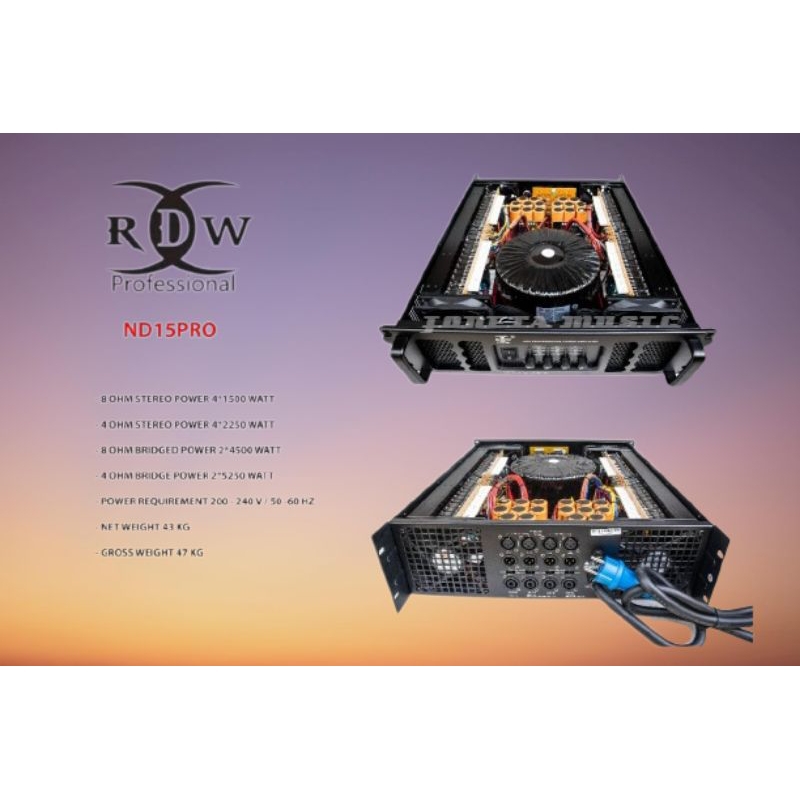Jual Power Amplifier RDW ND 15 PRO GEN2/ ND 15PRO Class H- 4 channel ...
