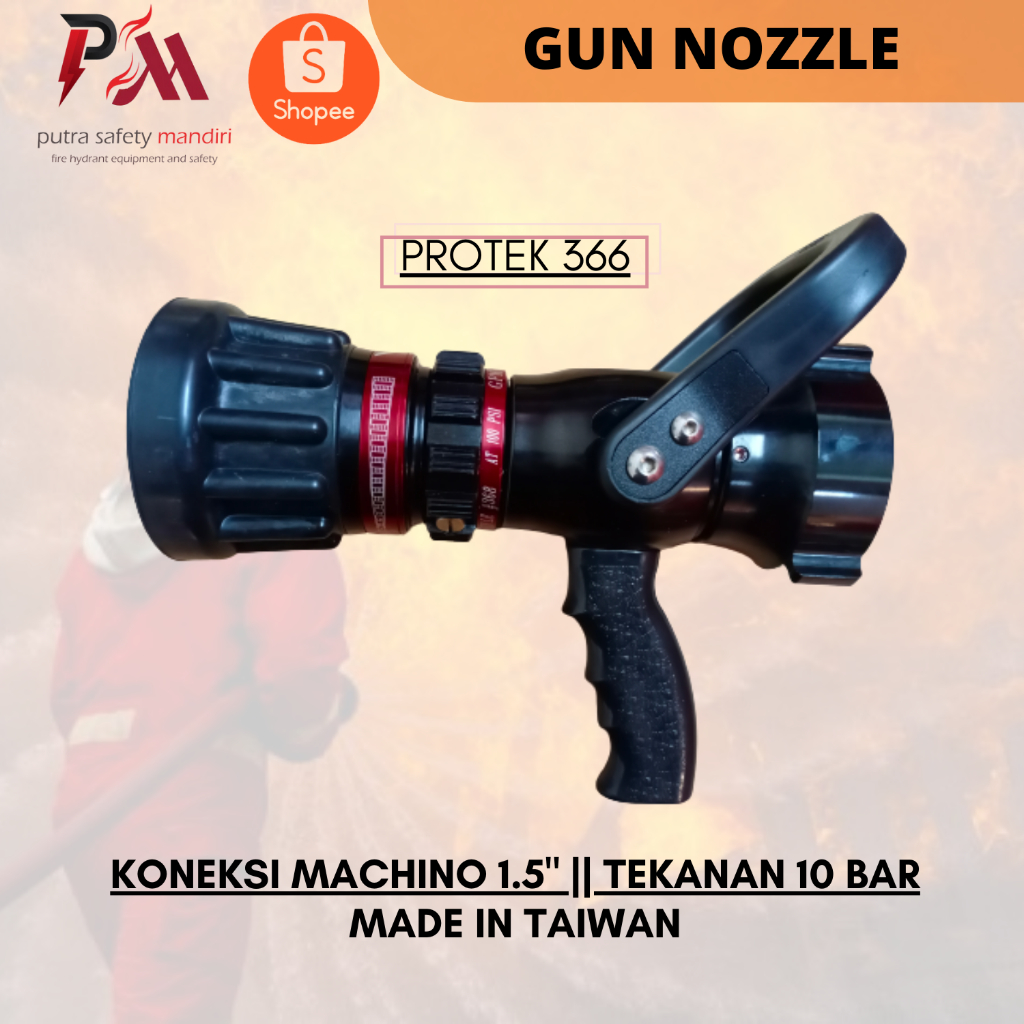 Jual GUN NOZZLE PROTEK 368 ASAL TAIWAN PEMADAM API SPRAY WATER PEMANCAR ...