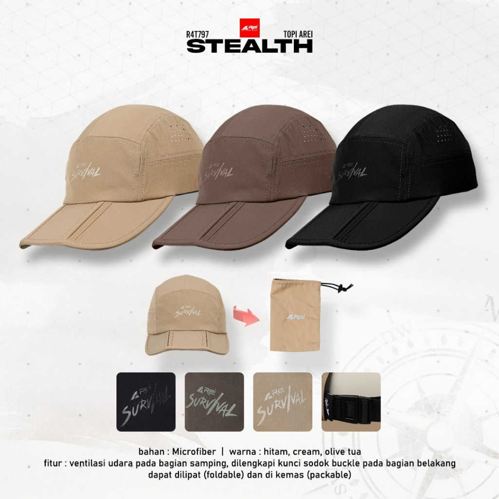 Jual Topi Pria Stealth Arei Outdoorgear | Shopee Indonesia
