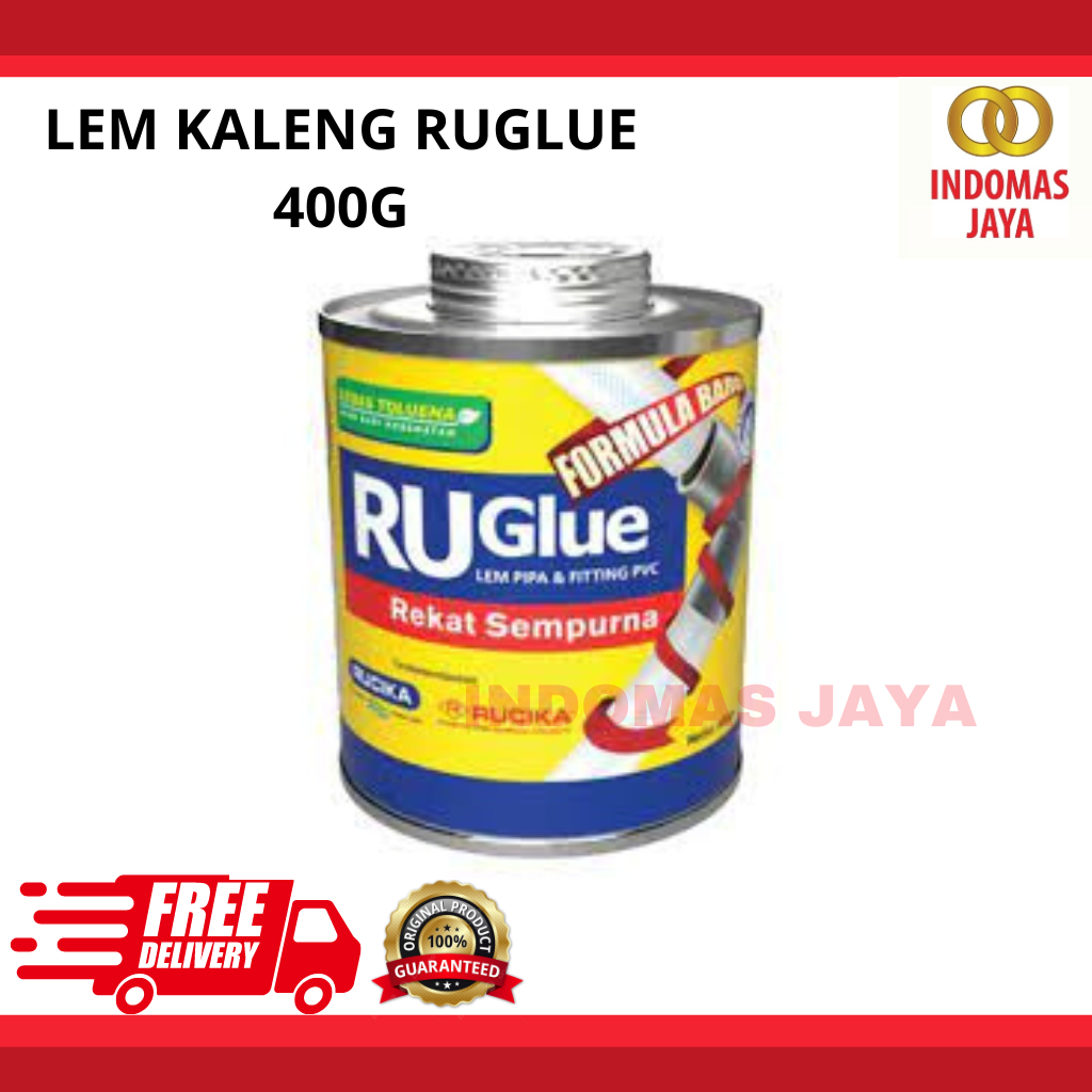 Jual Lem RUGlue KALENG 400 gram / untuk Pipa PVC / TRUGlue RUCIKA ...