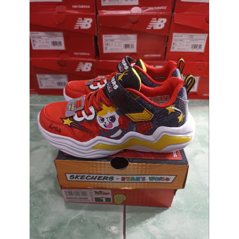 Jual Skechers 406039L/RDBK Sepatu Original Anak Merah Berlampu | Shopee ...