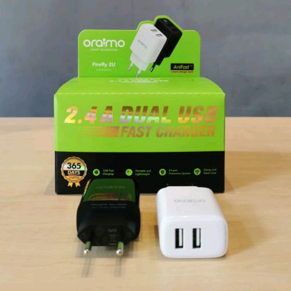 Jual Oraimo Firefly 2U DUAL USB OCW-E67DP | Shopee Indonesia