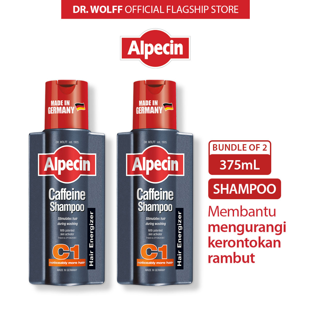 Jual Alpecin C1 Caffeine Shampo Rambut Rontok Pria 375 ml-Twin Pack (2 ...