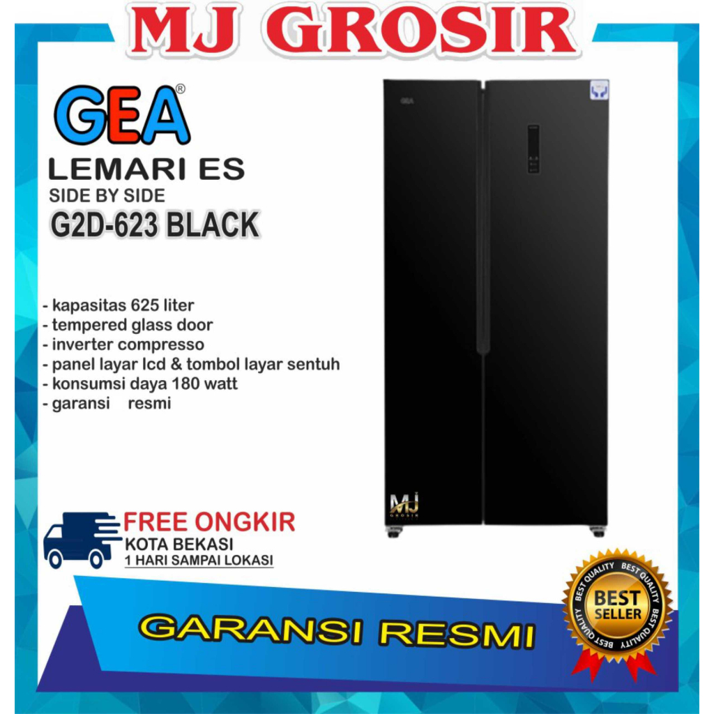Jual KULKAS GEA G2D 623 LEMARI ES 2 PINTU G2D-623 SIDE BY SIDE | Shopee Indonesia