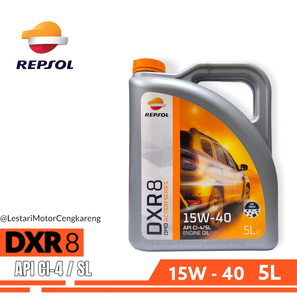Jual OLI MESIN MOBIL DIESEL REPSOL DXR8 15W40 API CL-4 SL 5L GALON ASLI ...