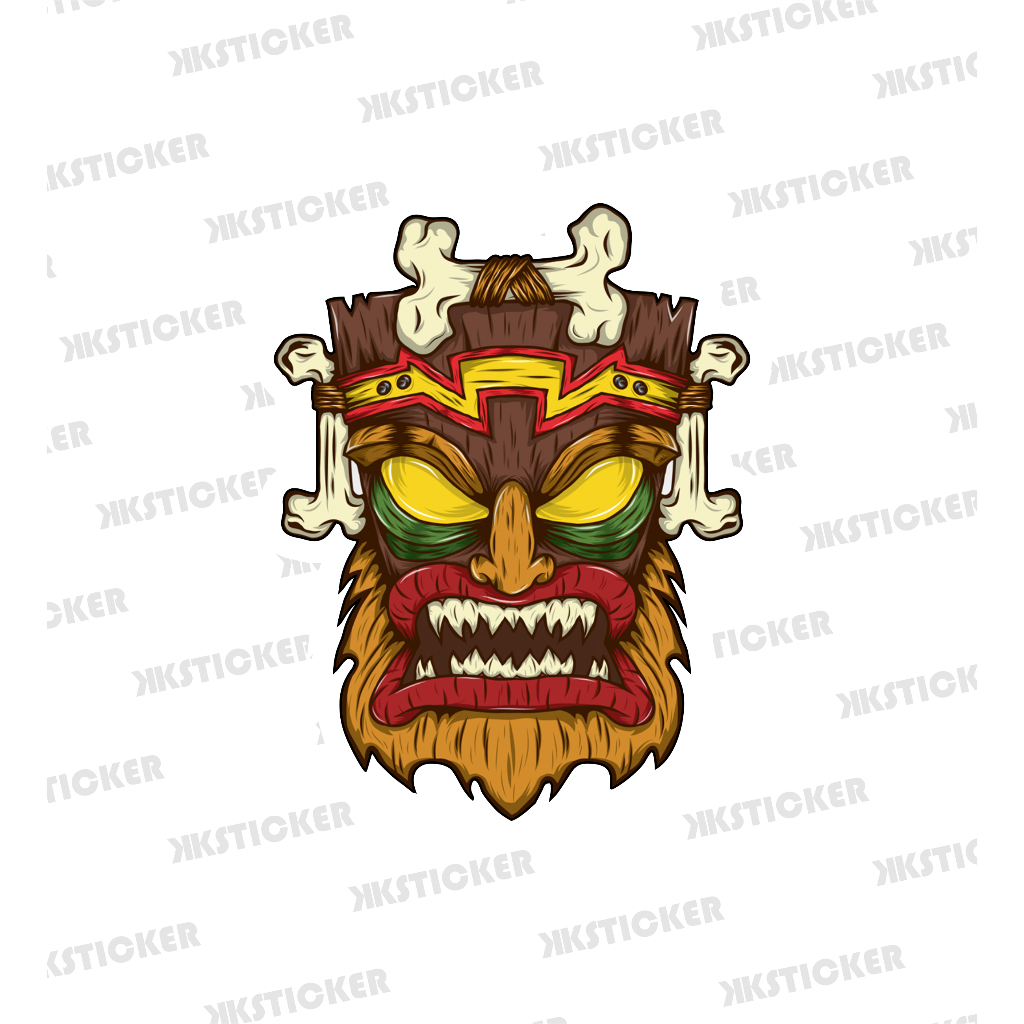 Jual Sticker Uka Uka x Aku Aku | Stiker Vinyl Anti air + Laminasi ...