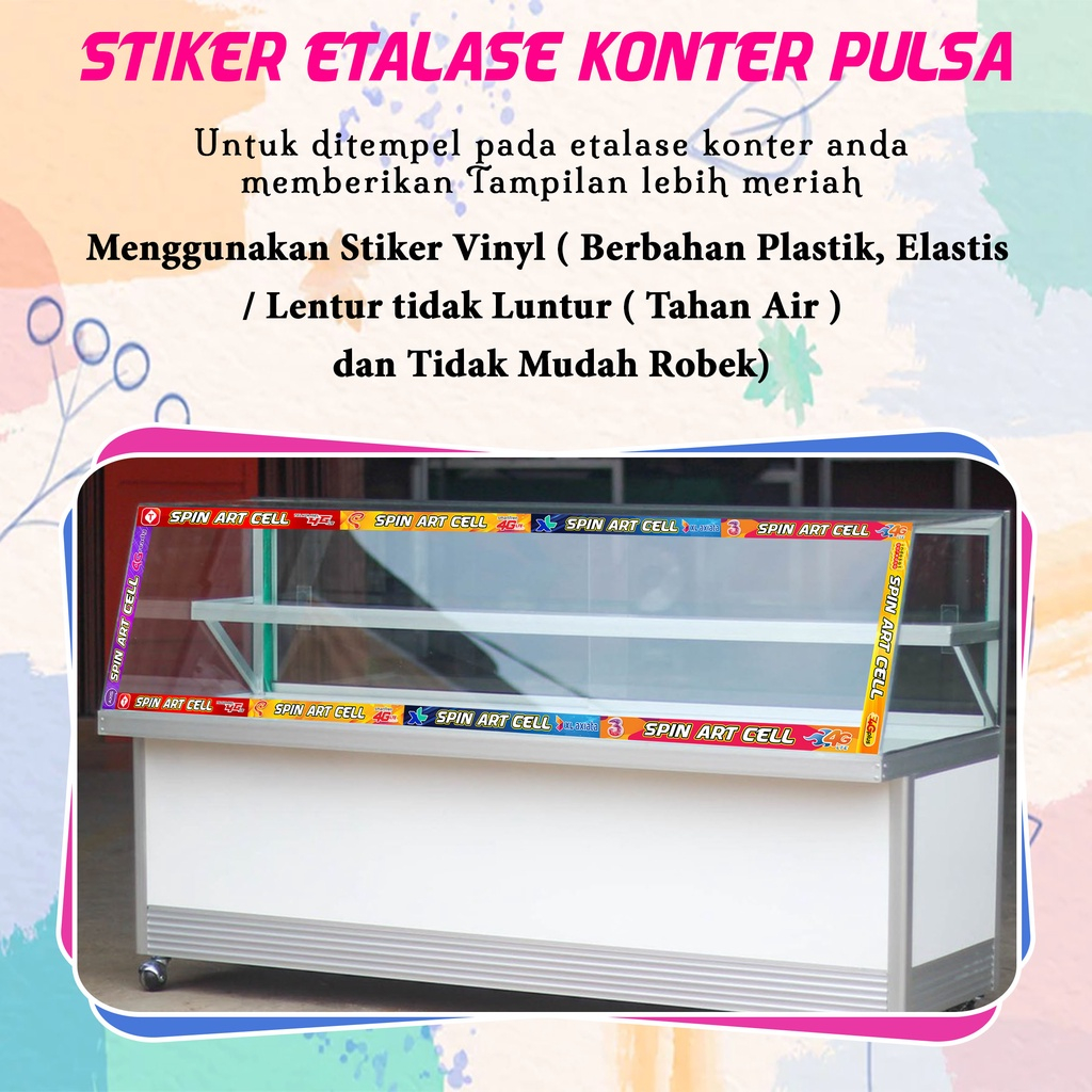 Jual Stiker Etalase Konter / Jual Pulsa / Toko Murah / Stiker Vinyl ...