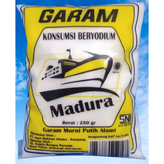 Jual Garam kapal Madura /Garam yodium /Garam Meja /Salt 225 Gram ...