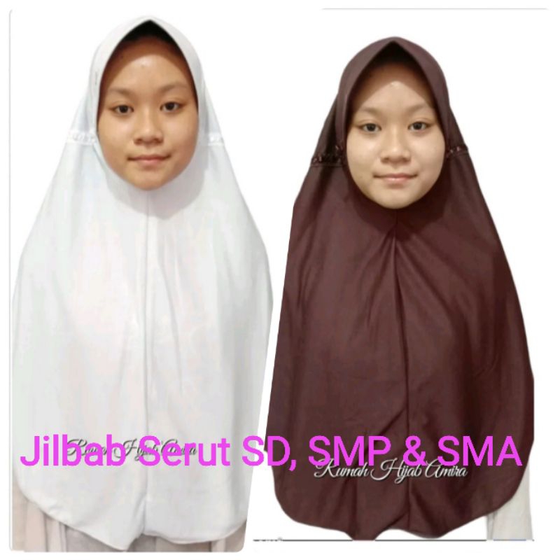 Jual Jilbab Serut SD SMP SMA Jilbab Sekolah | Shopee Indonesia