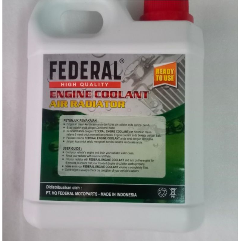 Jual Air Radiator Coolant Federal 1liter | Shopee Indonesia