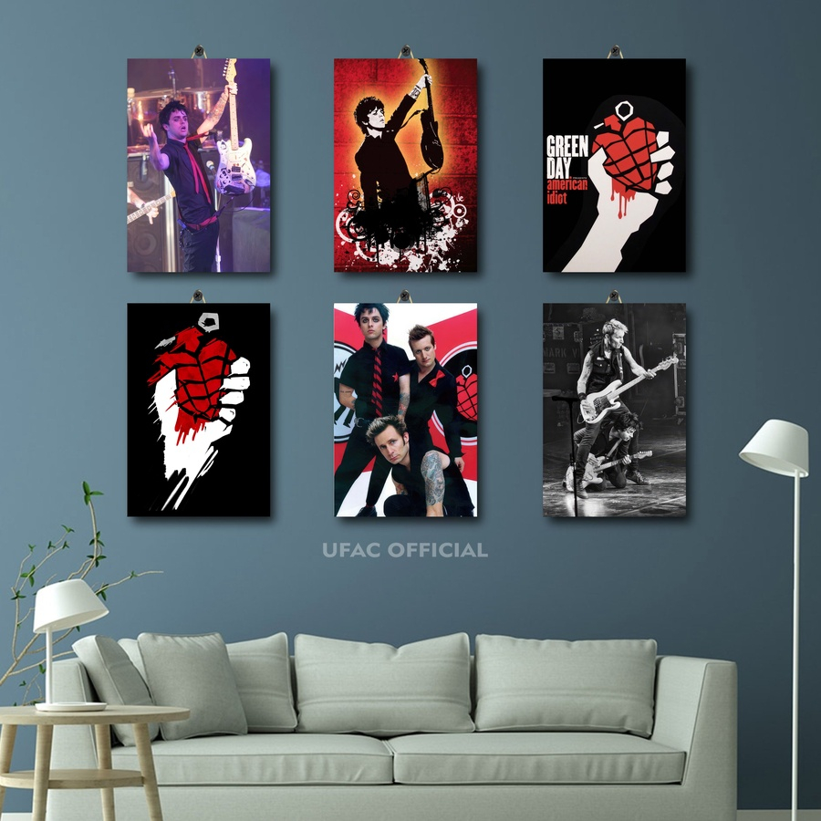 Jual PAJANGAN KAMAR COWOK ROCK BAND GREEN DAY 20X30 / UFAC OFFICIAL ...