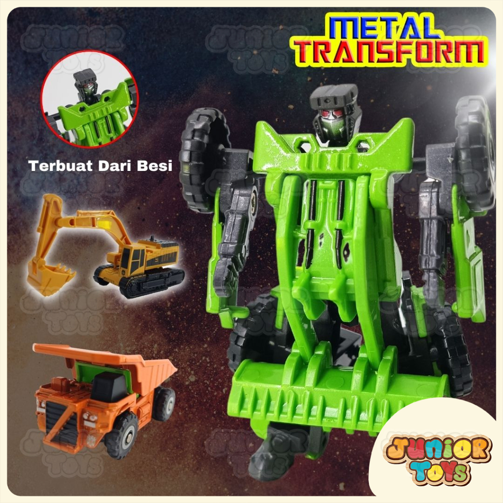 Jual Mainan Robot Anak DieCast Mobil Besi Transformer Mobilan Berubah ...