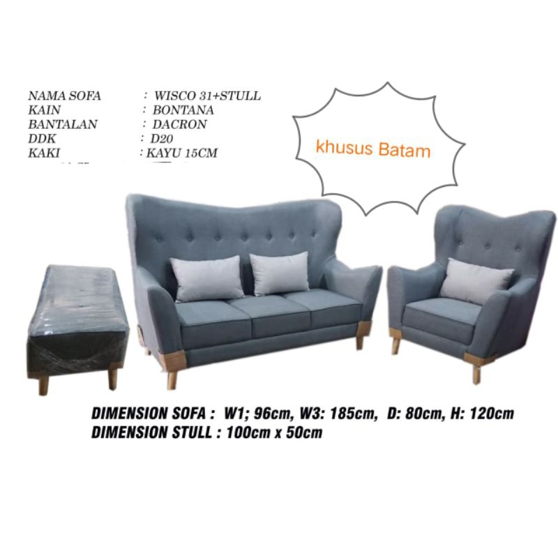 Jual SOFA WISCO DUDUKAN 31 + STULL KAIN BONTANA ( BATAM ) | Shopee ...