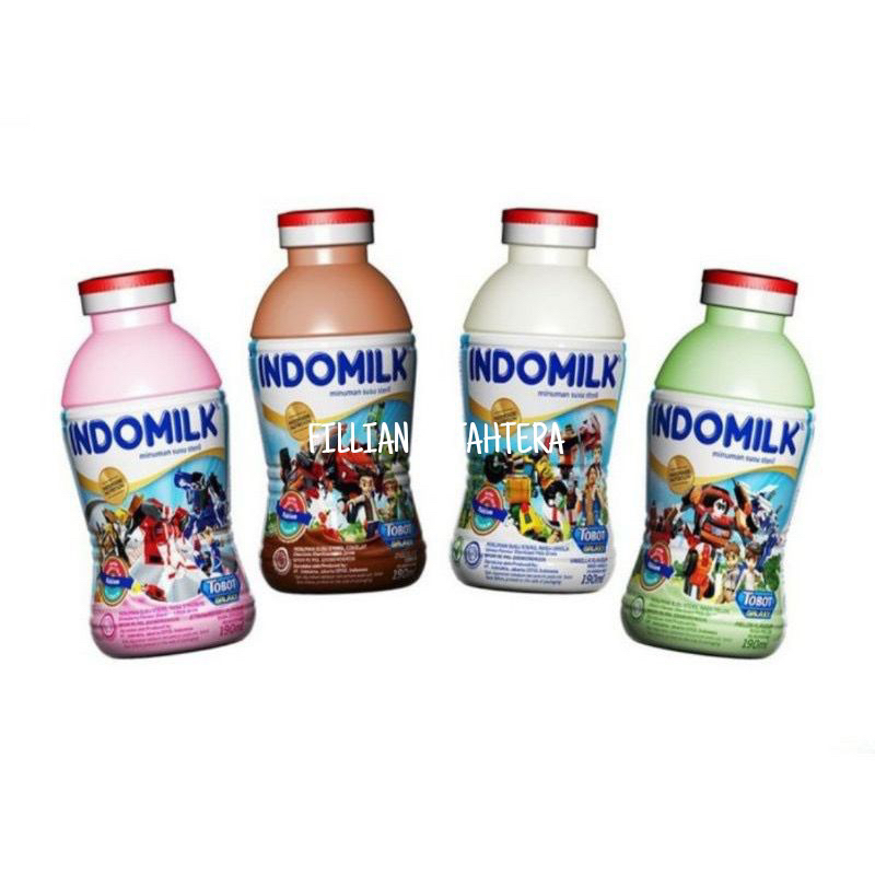 Jual Susu INDOMILK Botol Cair 190ml x 24btl (1 dus) 4 Varian Rasa | Shopee Indonesia
