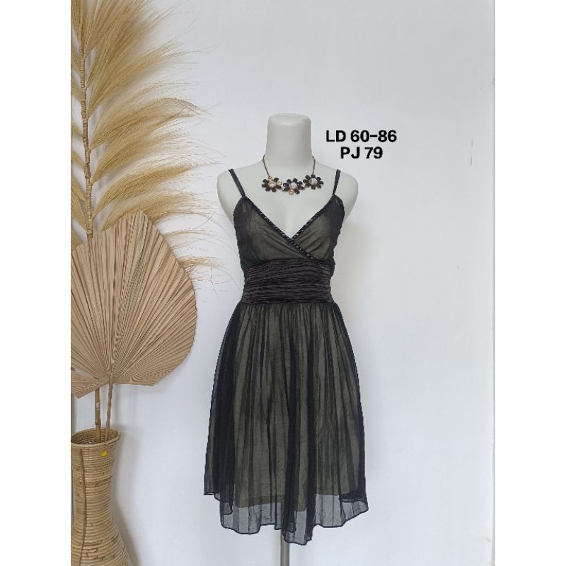 Jual Dress Vintage Black - Preloved Dress Elegan - Dress Hitam Polos ...