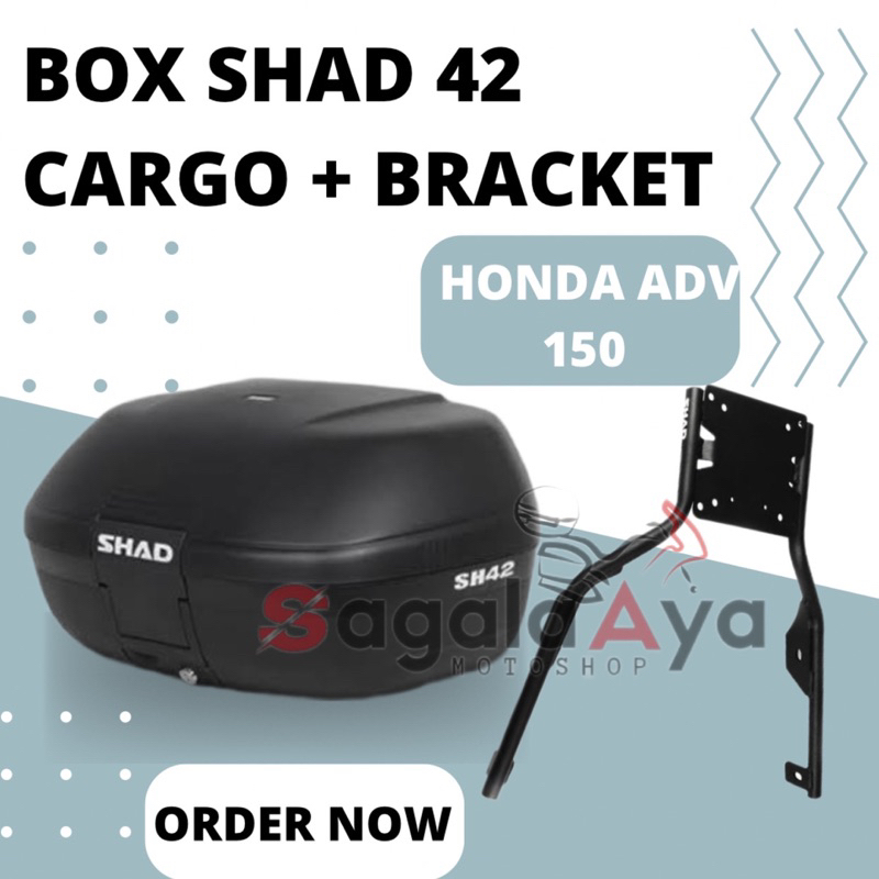 Jual Promo Paket Box SHAD 42 SH 42 dan Bracket SHAD HONDA ADV 150 ...