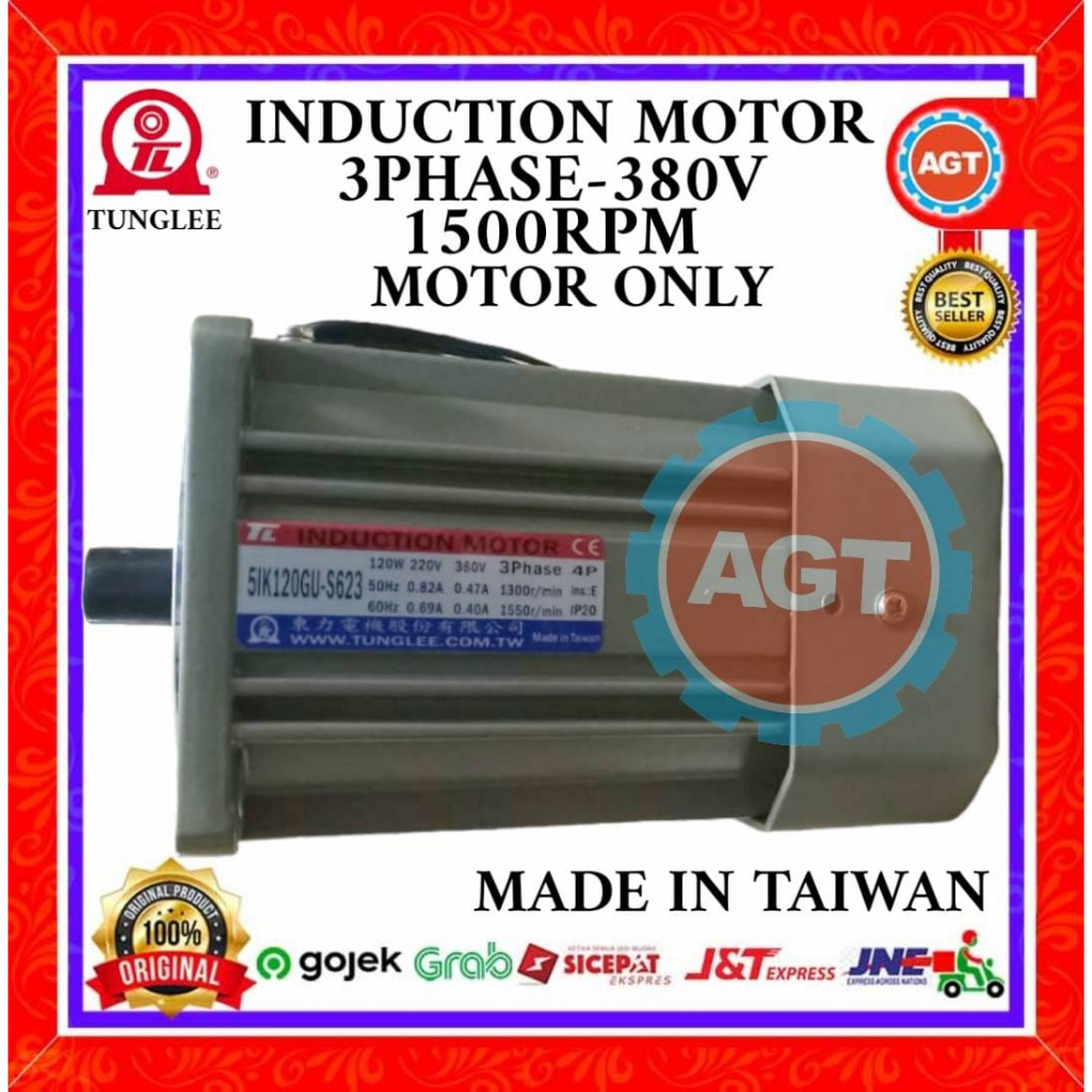 Jual TUNGLEE INDUCTION MOTOR 4IK25GN-S623 25WATT 3PHASE 4POLE - TAIWAN | Shopee Indonesia