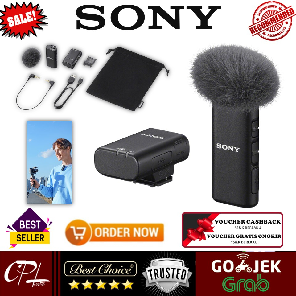 Jual Sony ECM-W2BT Camera-Mount Digital Bluetooth Wireless Microphone System for Sony Cameras ...