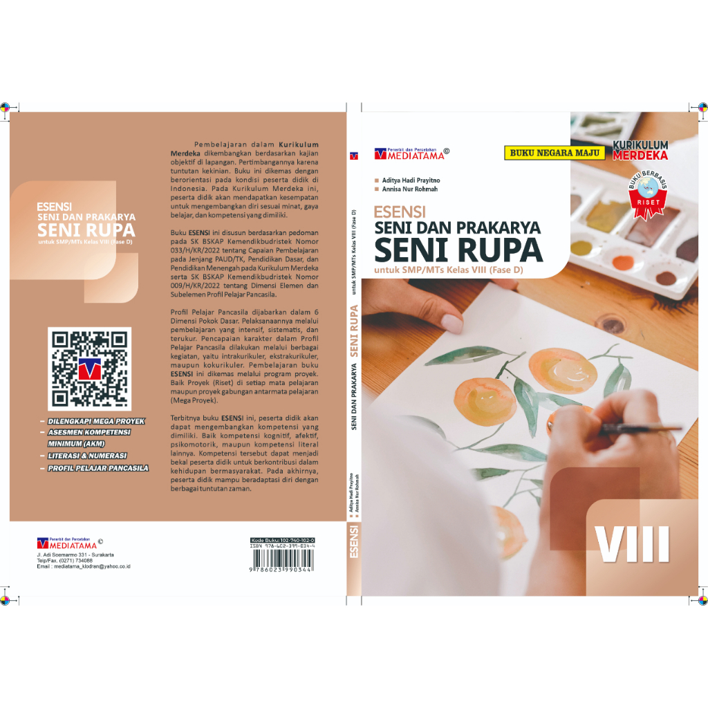 Jual ESENSI Seni Rupa SMP/MTS Kelas VIII (Fase D) Kurikulum Merdeka Buku Berbasis Riset | Shopee ...
