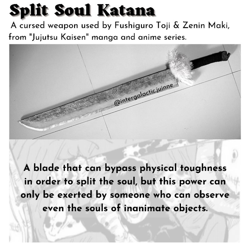 Jual (PRE-ORDER / BACA DESK) PEDANG SPLIT SOUL / FUSHIGURO TOJI / ZENIN ...