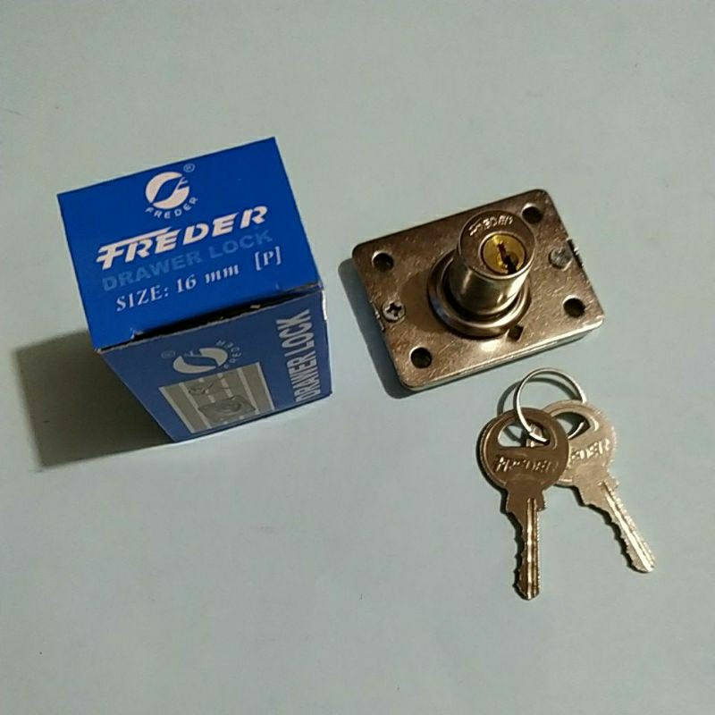 Jual Kunci laci / lemari Freder 16 mm Drawer Lock | Shopee Indonesia
