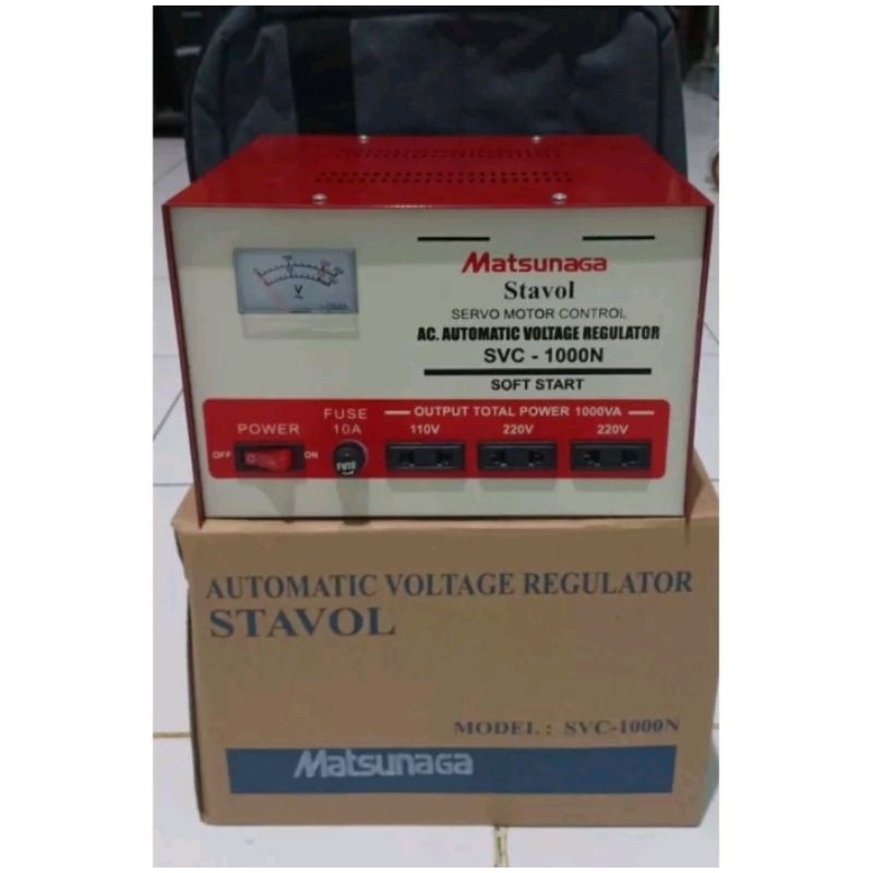 Jual STAVOL STAVOLT STABILIZER MATSUNAGA 1000 WATT VOLTAGE REGULATOR SVC-1000 | Shopee Indonesia