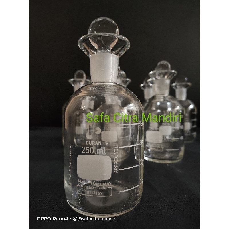 Jual Botol BOD Duran 250ml / Bottle Winkler 250ml Duran | Shopee Indonesia