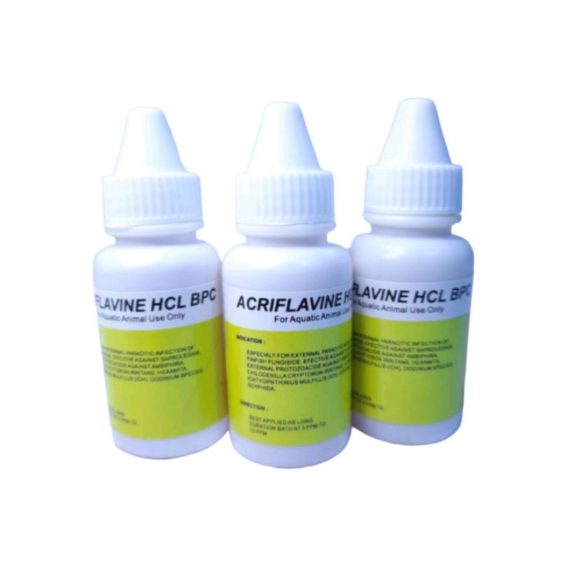 Jual Acriflavine hcl bpc 30ml obat kuning ikan luka jamur whitespot ...
