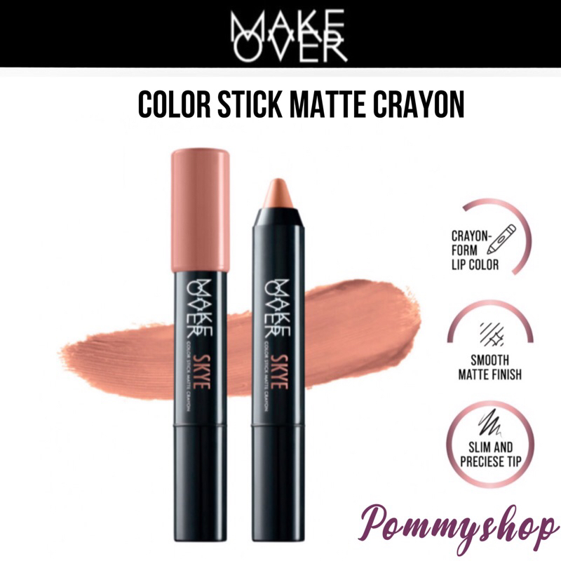 Jual Make Over Color Stick Matte Crayon 2.6g | Lipstick Matte | Shopee ...