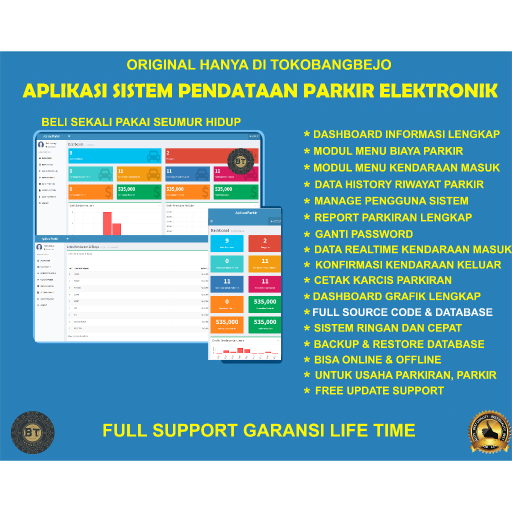 Jual APLIKASI WEB SOURCE CODE SISTEM MANAJEMEN PARKIR KENDARAAN LENGKAP SIAP PAKAI GARANSI ...