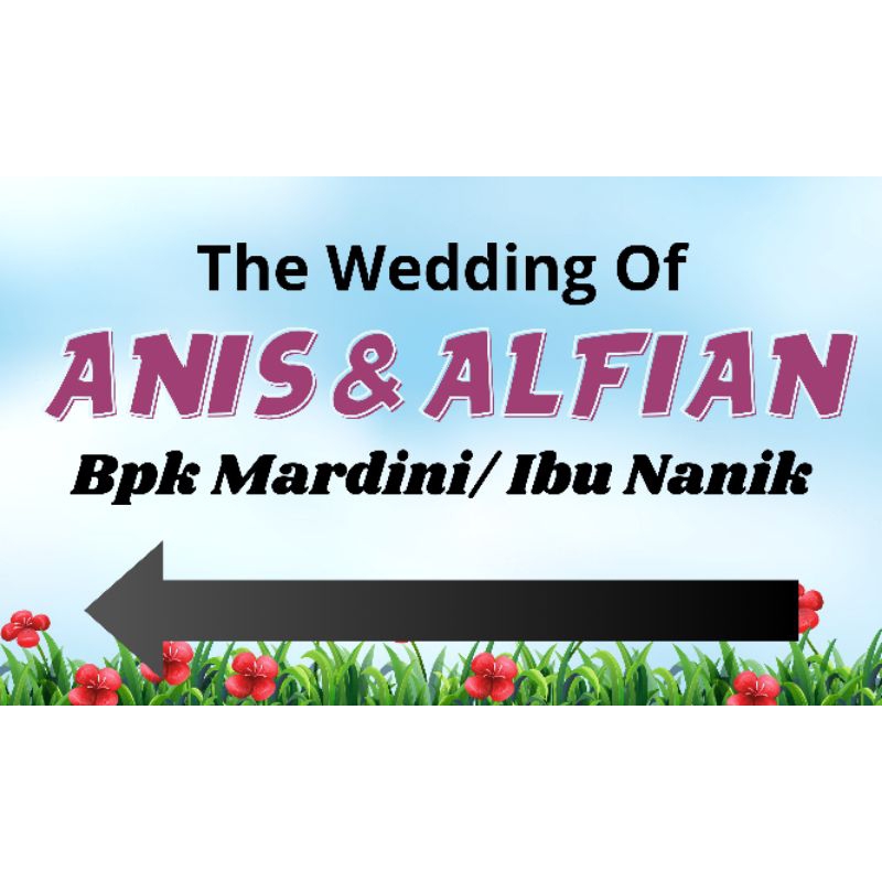 Jual BANNER PETUNJUK ARAH LOKASI ACARA 30x50 cm | Shopee Indonesia