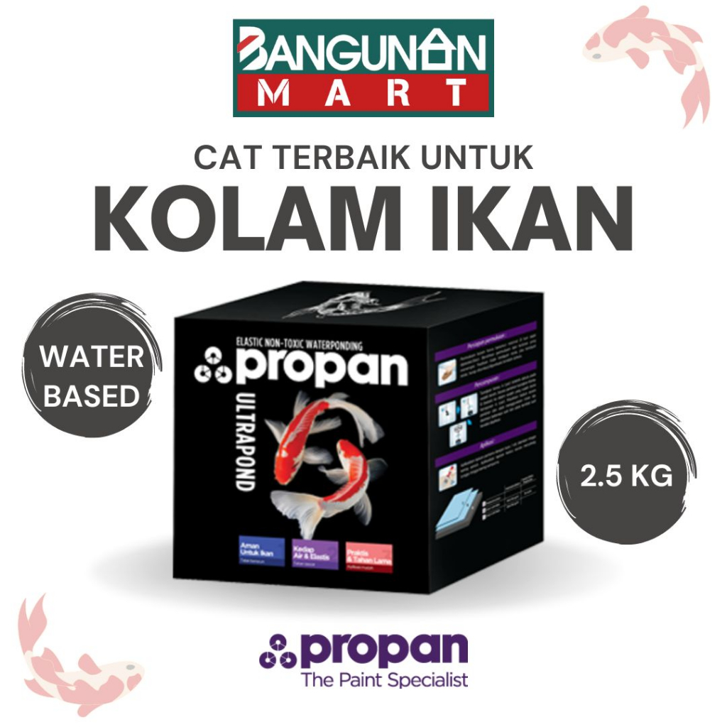 Jual Cat Kolam Ikan PROPAN ULTRAPOND Cat Waterproofing - Hitam | Shopee ...