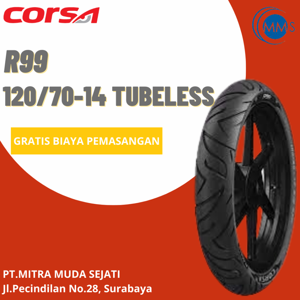 Jual BAN MOTOR CORSA 120/70-14 R99 TUBELESS | Shopee Indonesia