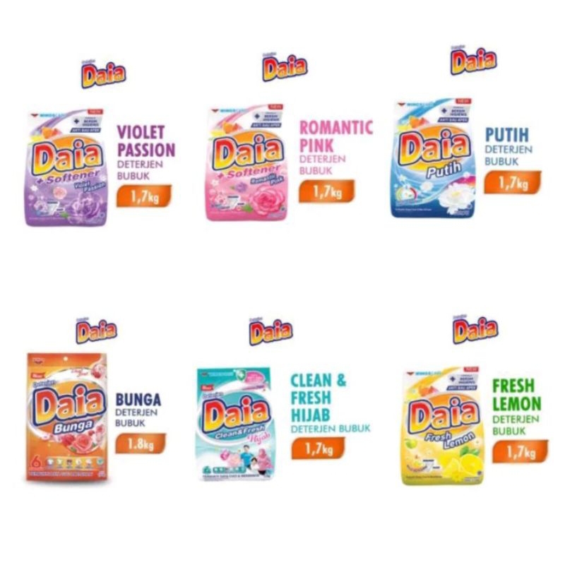 Jual DAIA - JAZ 1 sabun detergen powder bubuk dengan softerner 1,7kg ...