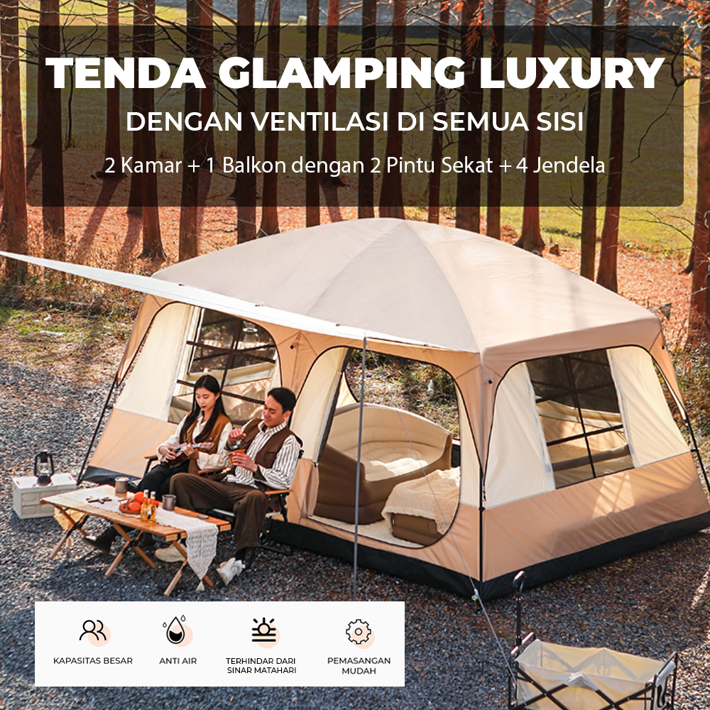 Jual AERA Tenda Glamping Luxury Kecil 5-8 Orang AR009 | Tenda Camping Keluarga | Tenda Camping 2 ...