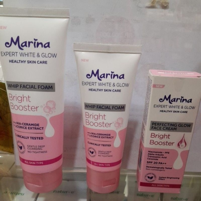 Jual Marina expert white & Glow Whip facial Foam 50 dan 100G, Face ...